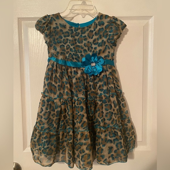 Youngland | Dresses | Youngland Little Girls Leopard Dress With Lining ...
